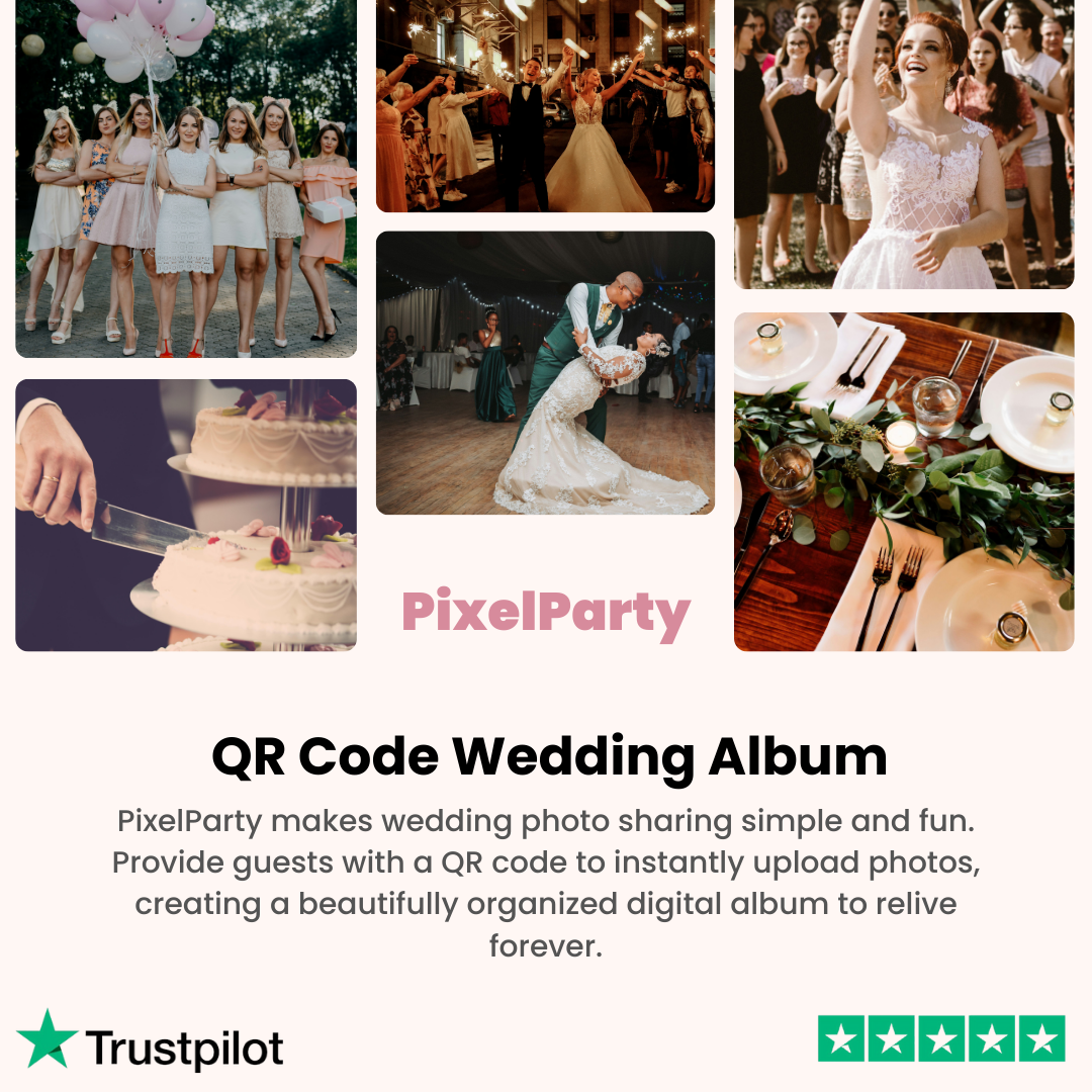 PixelParty – QR Code for Wedding Pictures | Seamless Guest Photo Sharing