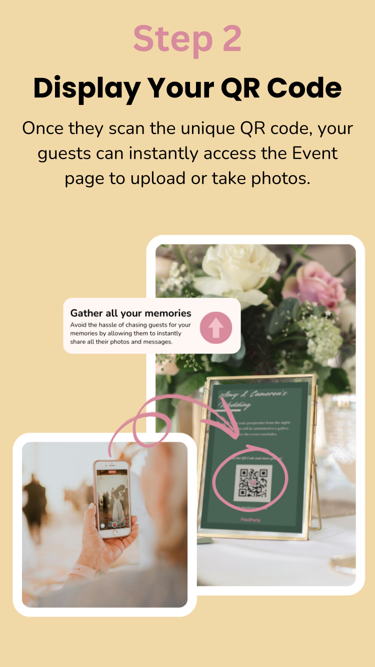 PixelParty – QR Code for Wedding Pictures | Seamless Guest Photo Sharing